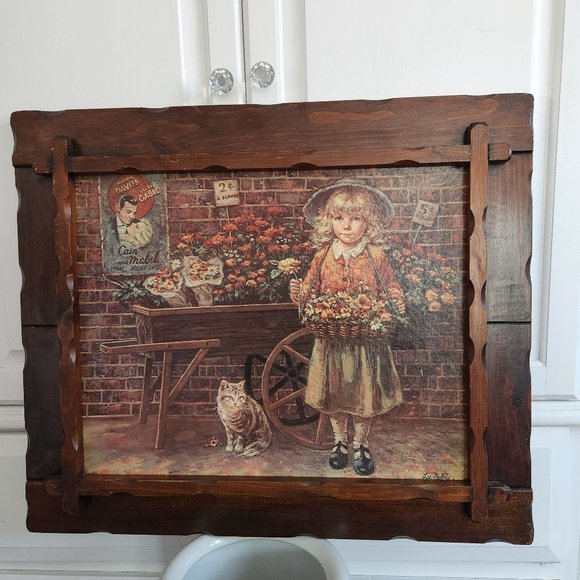 Jerry Schultz Co. | Art | Large Vintage Pine Framed Art Signed By ...